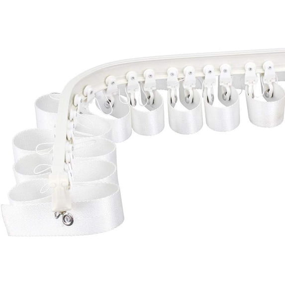Ripple Fold Curved Pole Bay Window Bendable Curtain Track Rail Ceiling ...