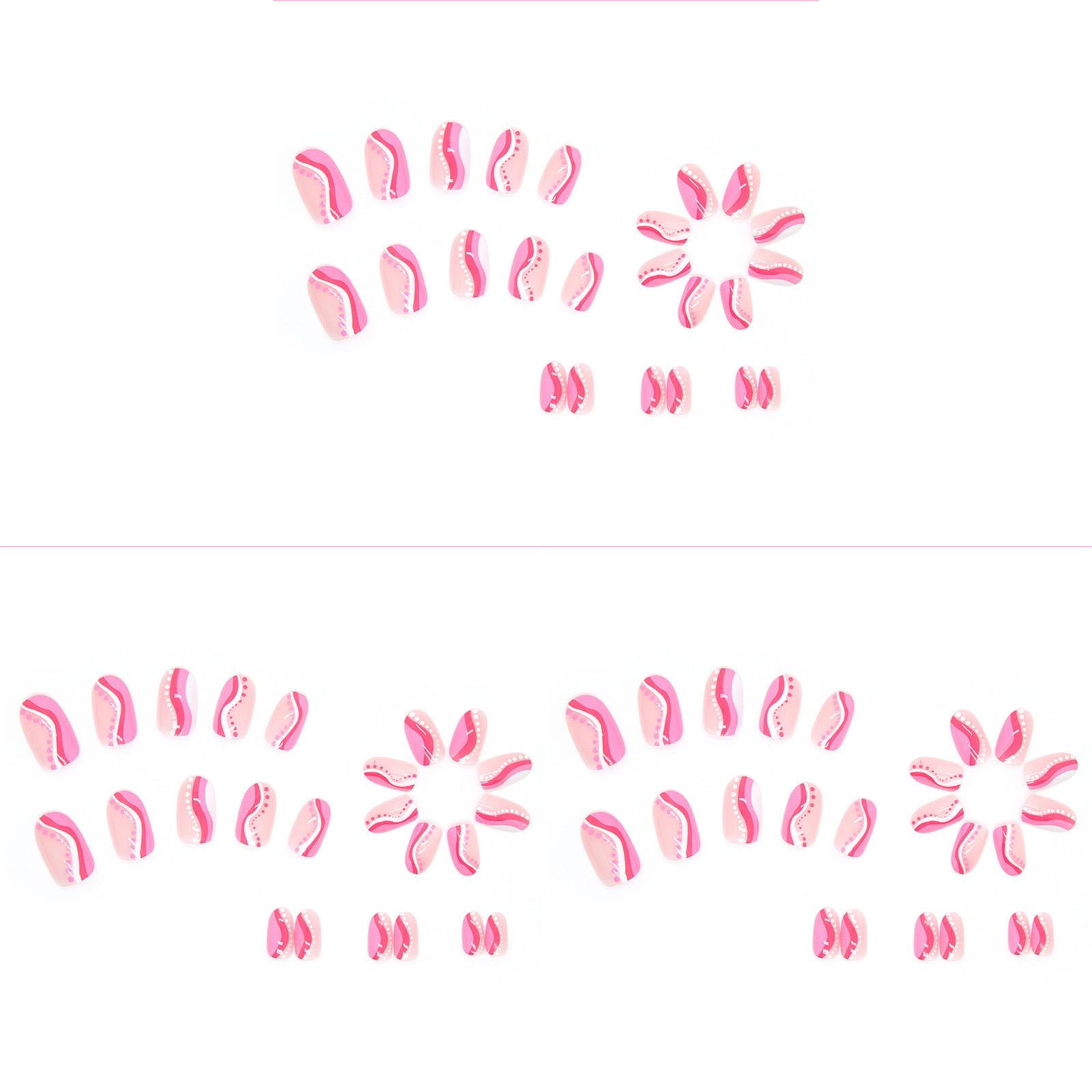 Ripple Full Coverage Nails Ladies And Girls 24 Pieces With 1ml Nail ...