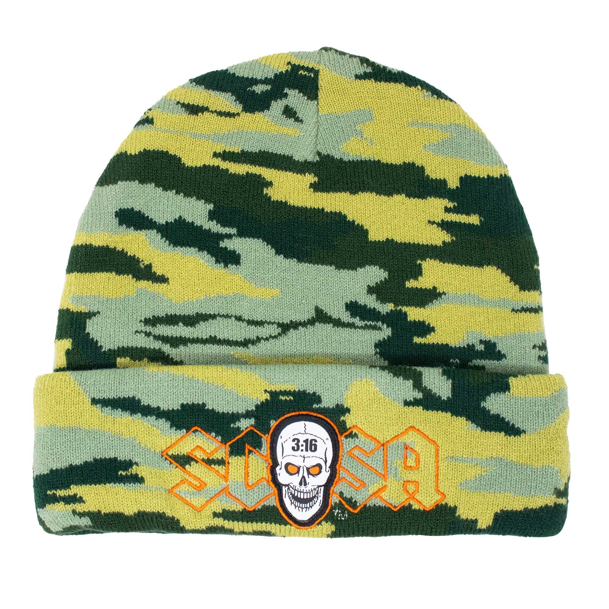 Ripple Junction Camo "Stone Cold" Steve Austin Cuffed Knit Hat ...