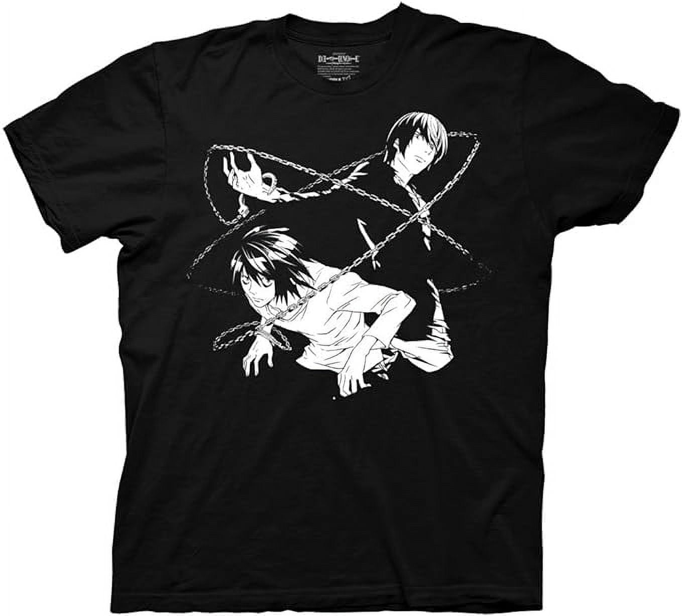 Ripple Junction Death Note Light and L Chains Adult T-Shirt - Walmart.com