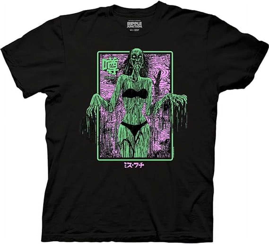 Ripple Junction Junji Ito Pink and Green Fuchi Adult Crew Neck T-Shirt 3XL Black - Walmart.com