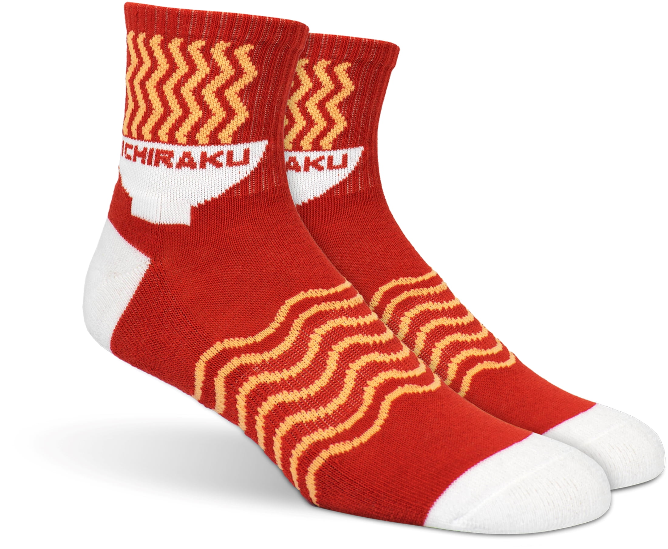 Naruto Shippuden Adult Crew Socks Ichiraku Ramen Red Anime Officially ...