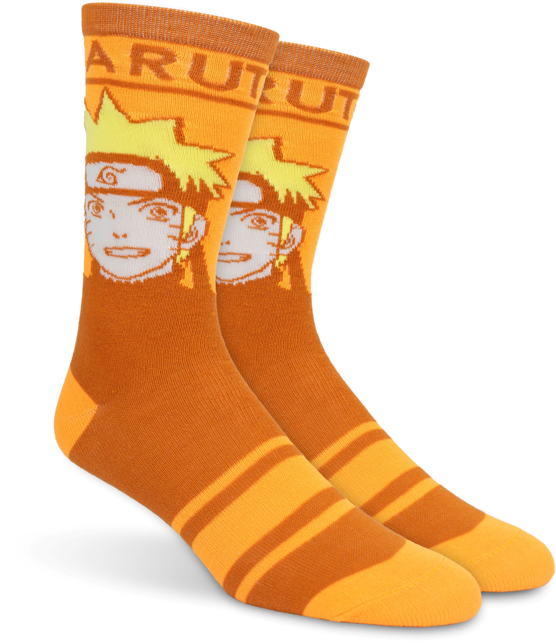 Naruto Shippuden Adult Crew Socks Naruto Face with Name Anime ...