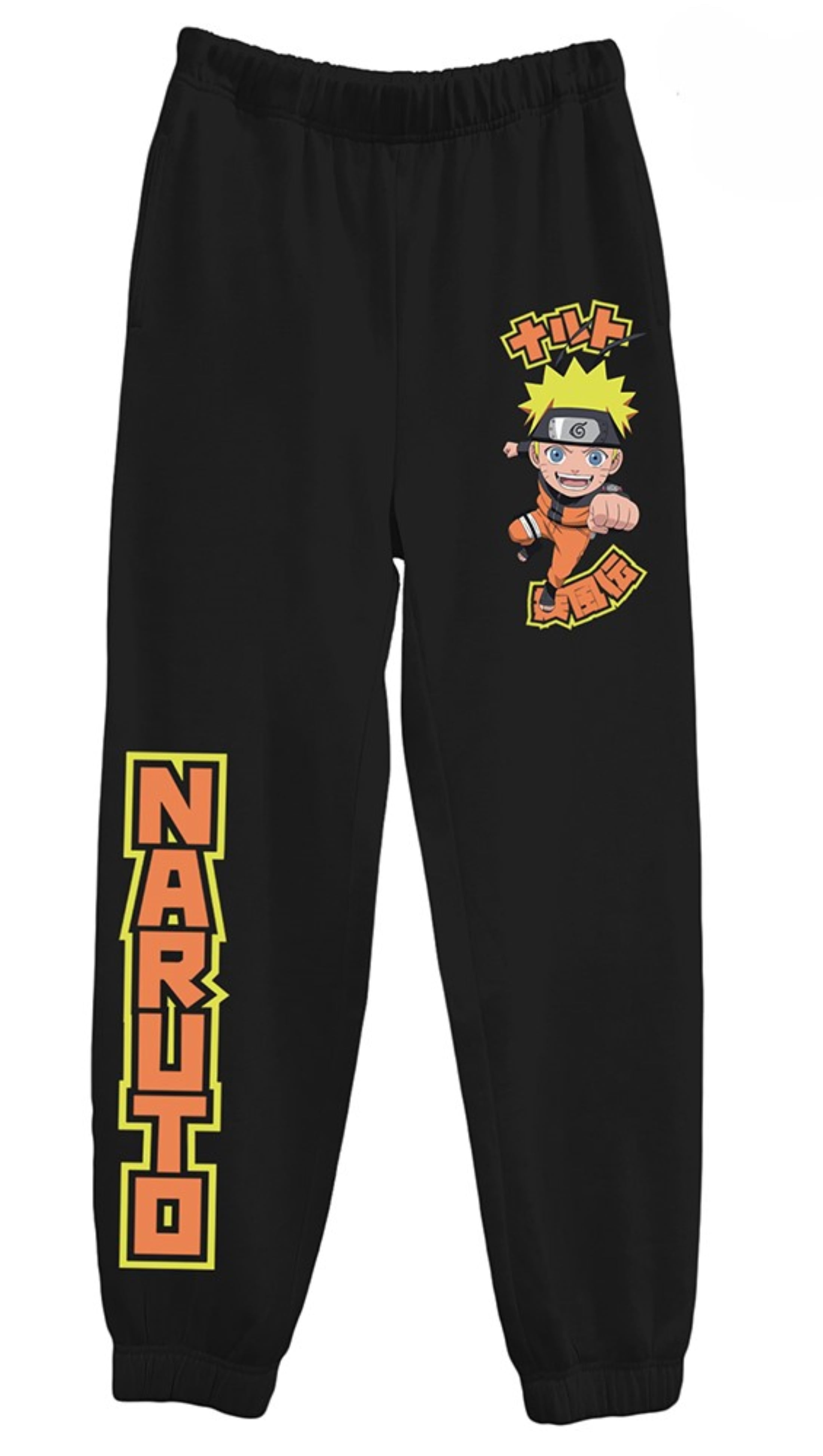 Naruto Shippuden Chibi Naruto Kanji Womens Fleece Jogger Sweatpants ...