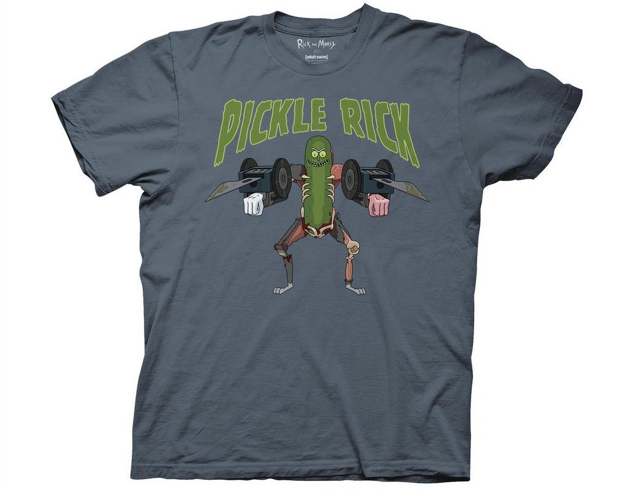 Rick and Morty EXO Suit Pickle Rick Adult T-Shirt 3XL Charcoal ...