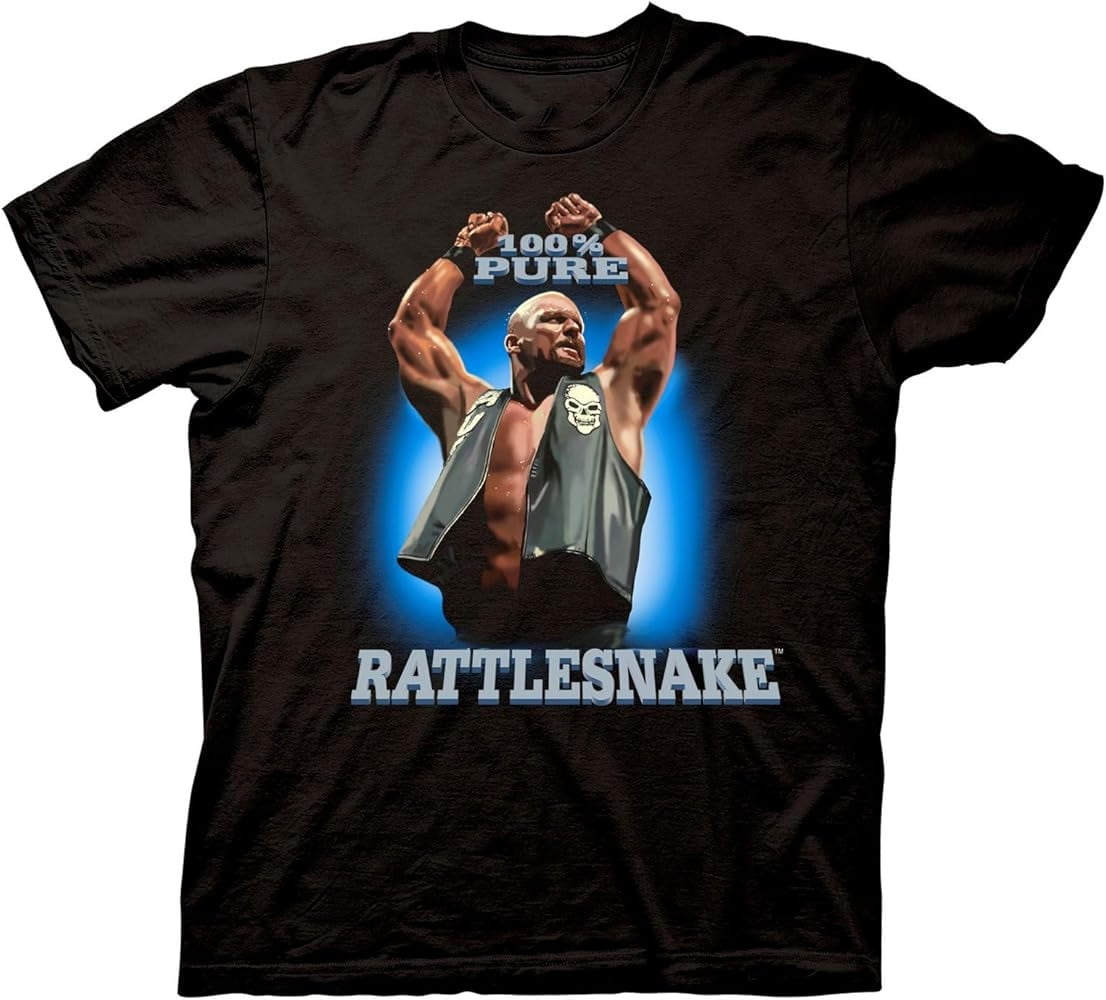 Ripple Junction Stone Cold Steve Austin 100% Rattlesnake Mens Black Shirt S-5XL - Walmart.com