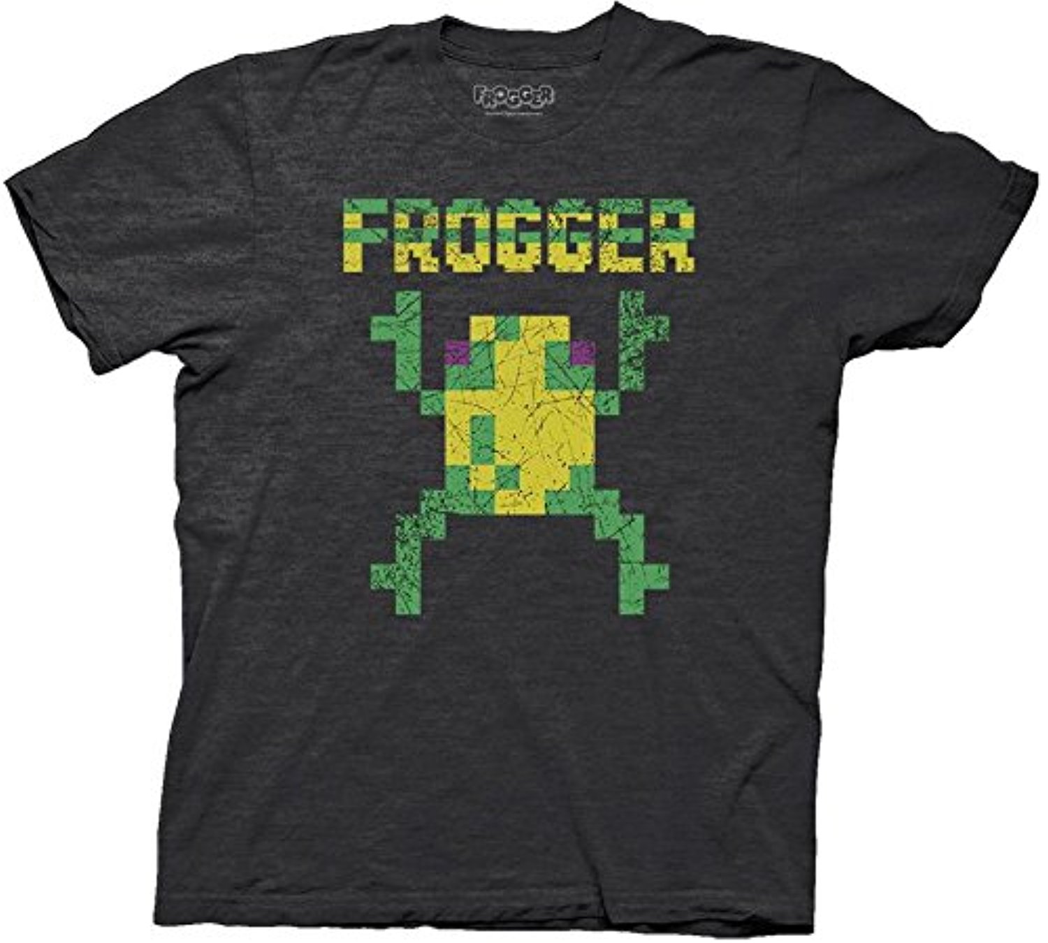 Ripple Junction Vintage Distressed 8-Bit Frogger Adult T-Shirt Small ...