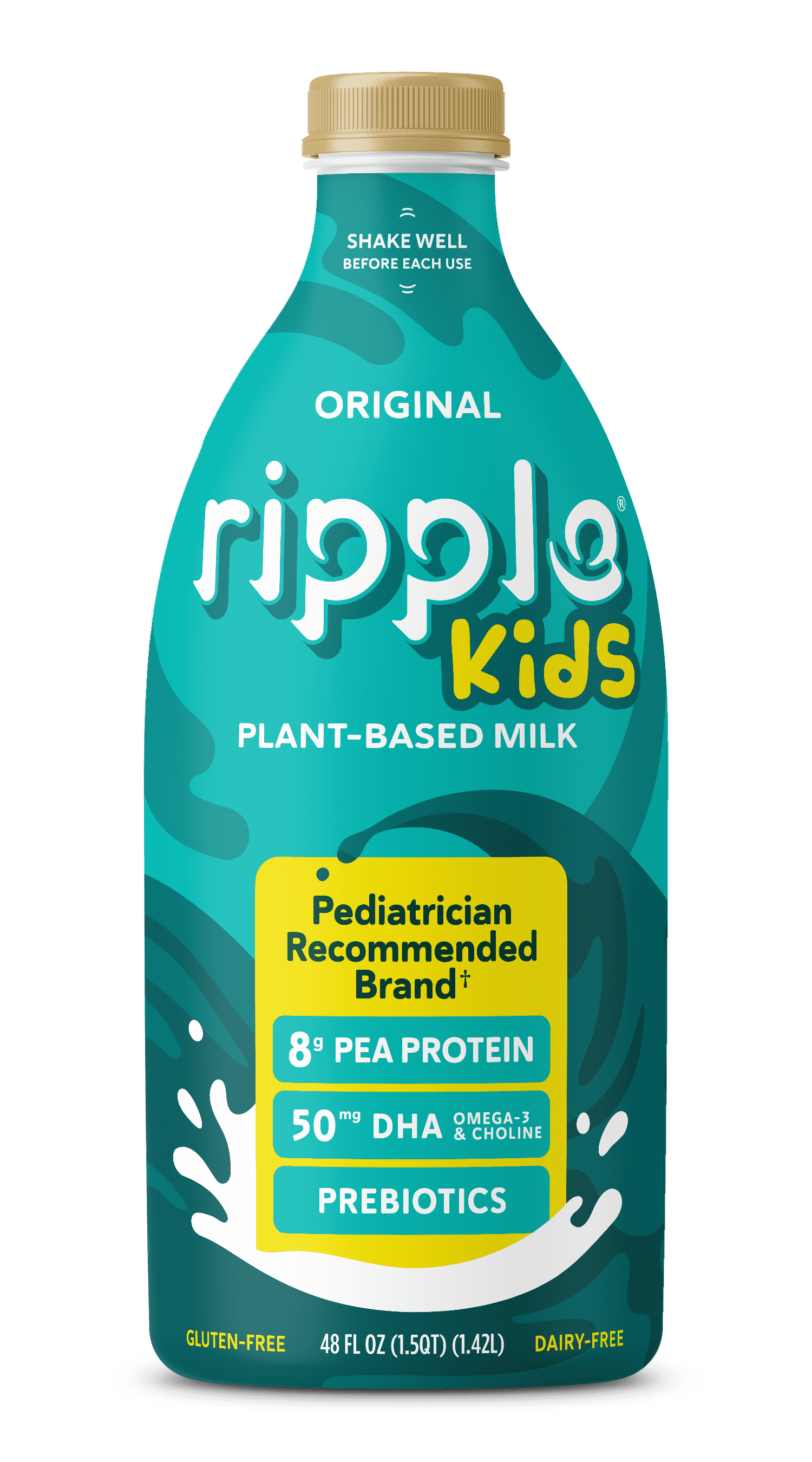 Ripple Kids Original Dairy Free Plant-Based Milk, 48 fl oz Refrigerated ...