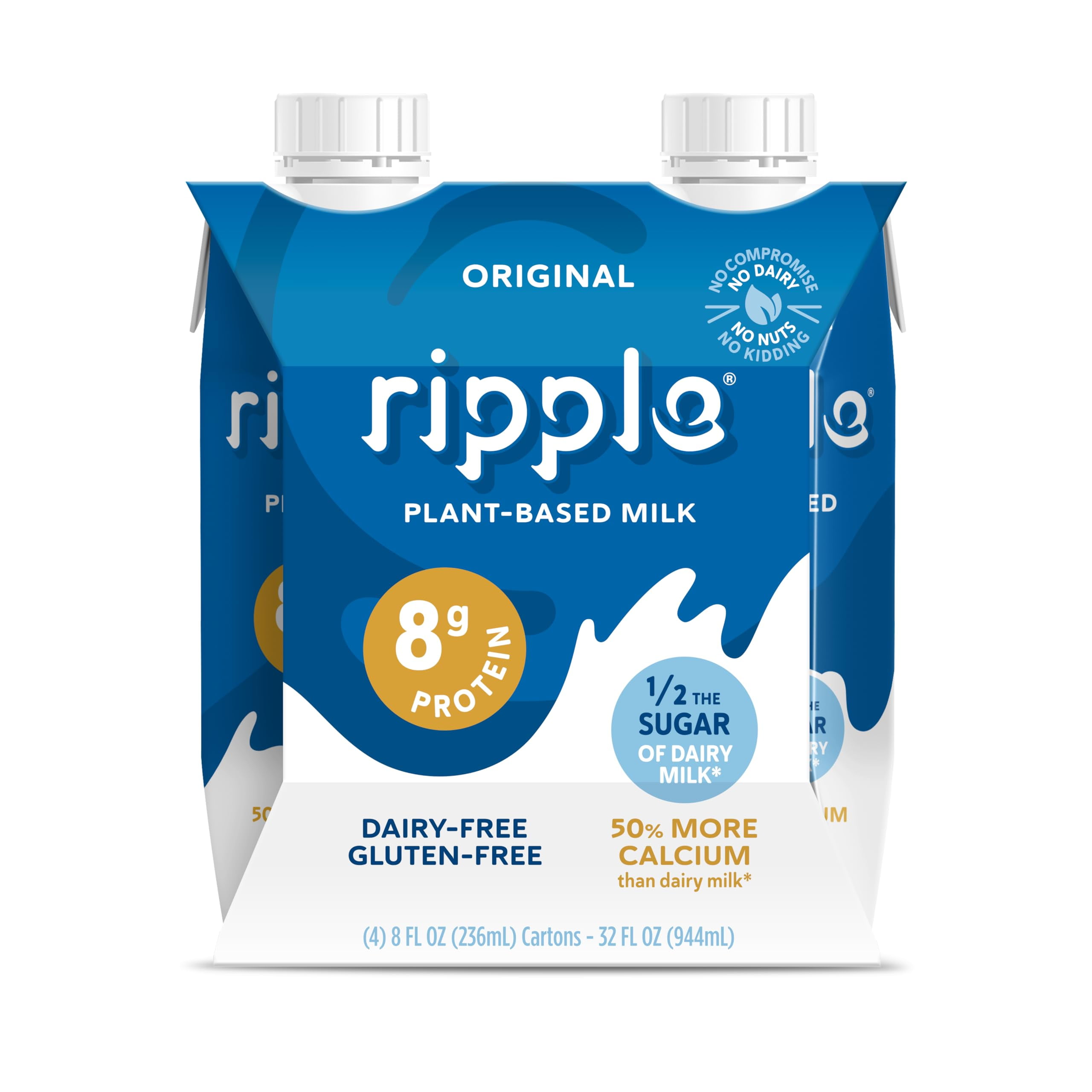Ripple Non-Dairy Milk, Original JKF25 | Vegan Milk With 8g Pea Protein ...
