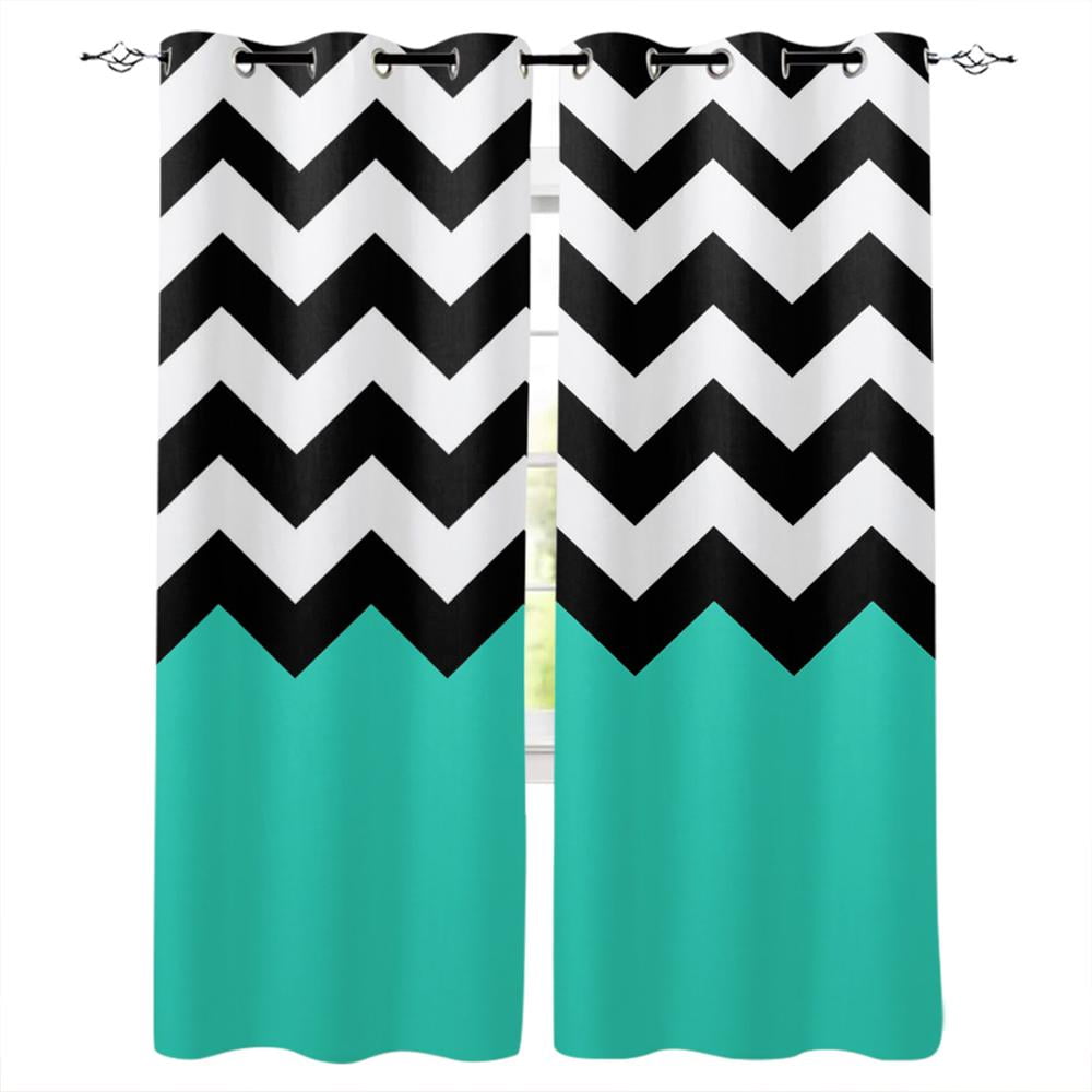 Ripple Simple Red White Black Window Curtains Living Room Fabric Drapes ...