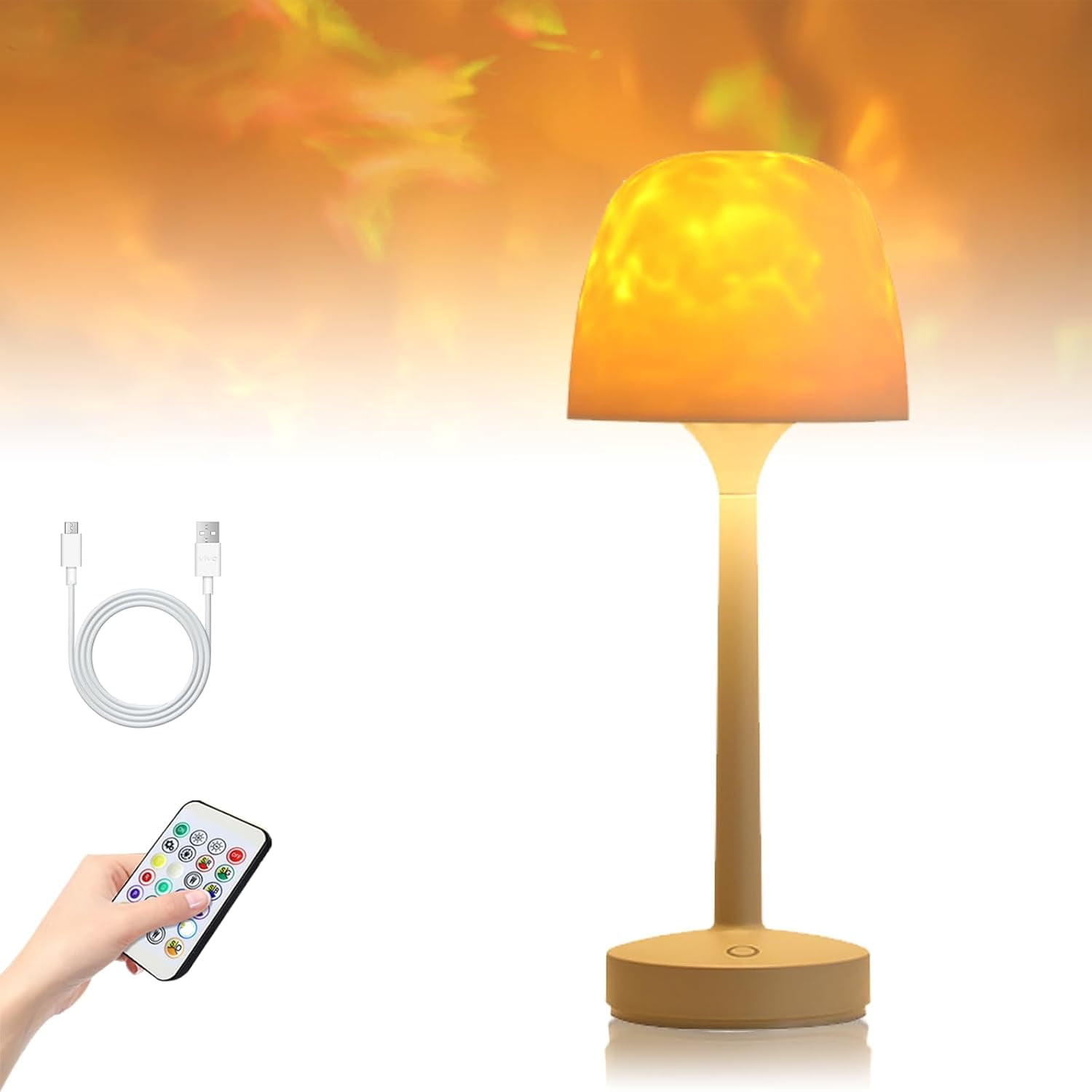 RippleGlow Dual-Mode Ambient Lamp, 2-in-1 Lamp with Soft Lighting or ...