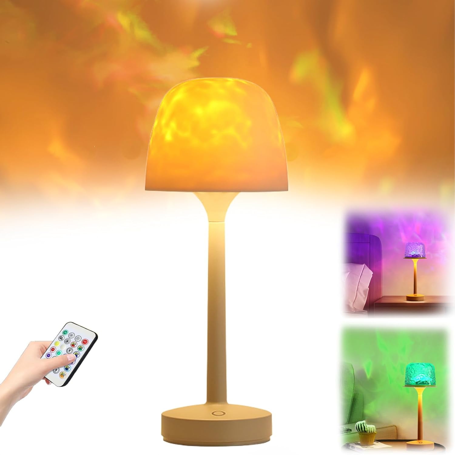 Rippleglow Dual-Mode Ambient Lamp, 16 Color Led Water Ripple Projection ...