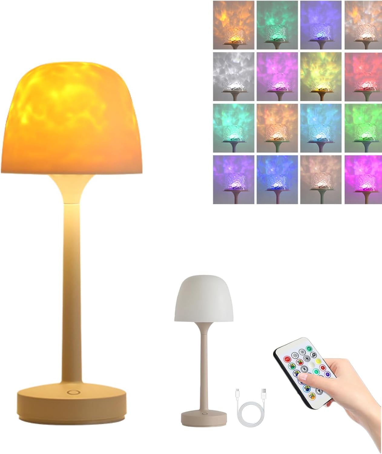 Rippleglow Dual-Mode Ambient Lamp, Ambient Lighting Bedroom Lamp, 2-in ...