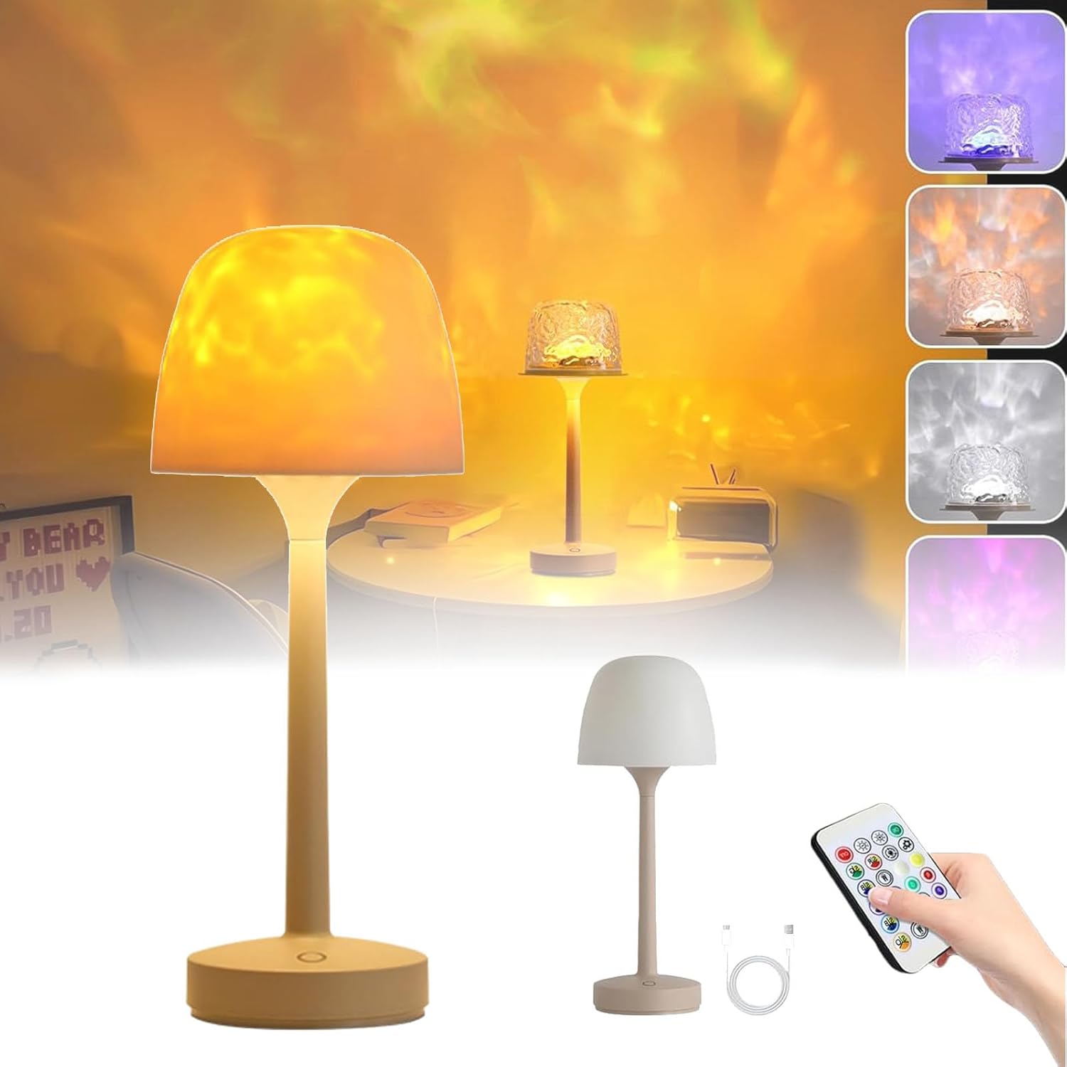 Rippleglow Dual-Mode Ambient Lamp, Rippleglow Lamp, 16 Color RGB LED ...