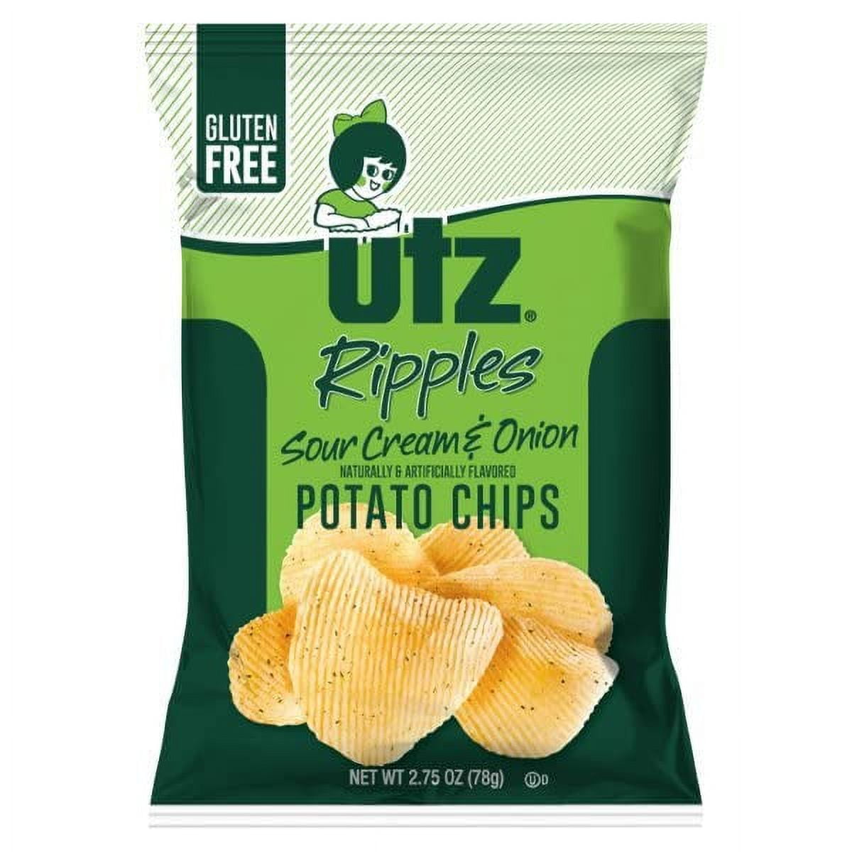 Ripples Sour Cream & Onion Flavored Potato Chips, Personal Size 2.75 Oz ...