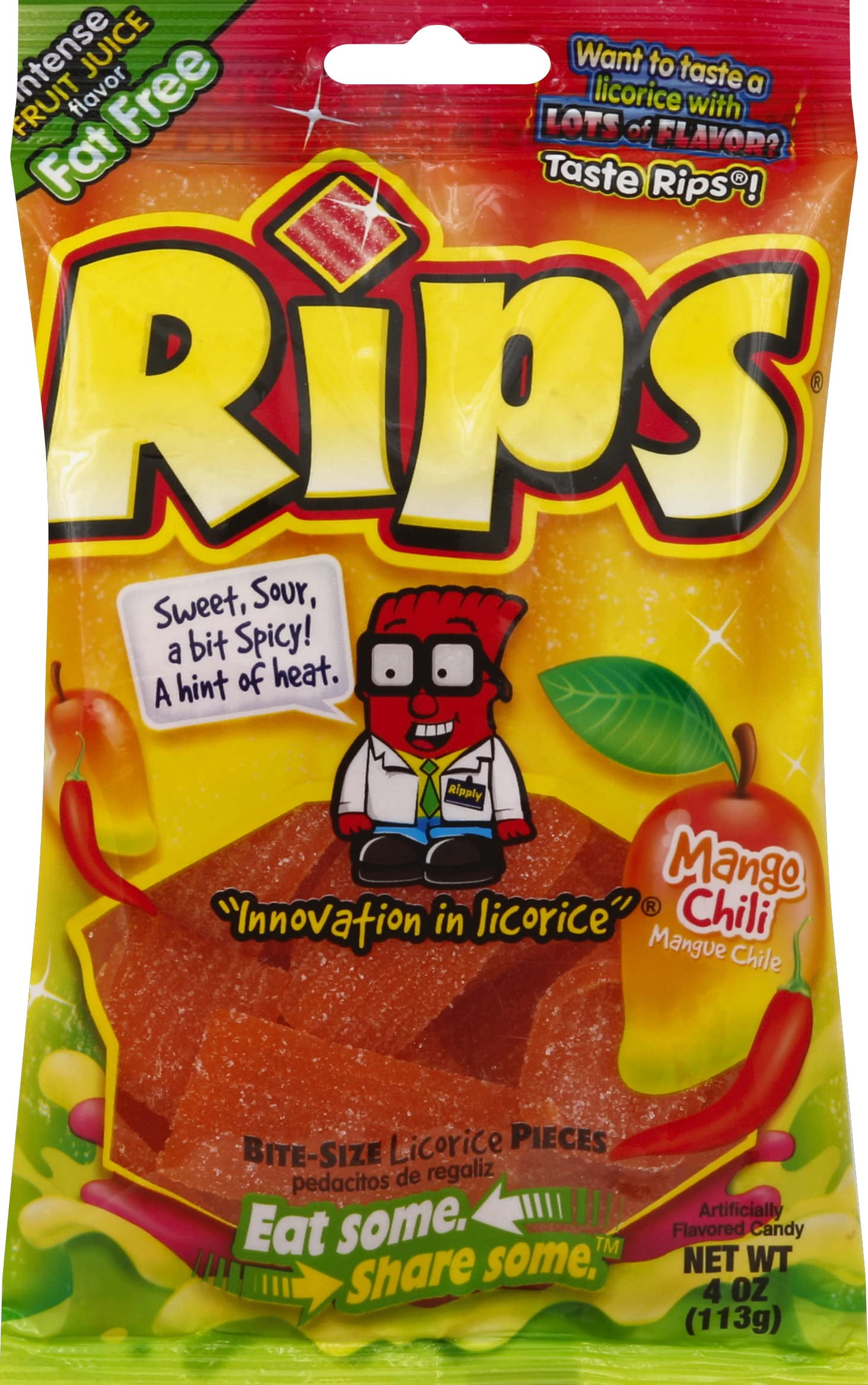 Rips Bite Size Mango Chili Licorice Chewy Candy, 4 ozRDC31 - Walmart.com