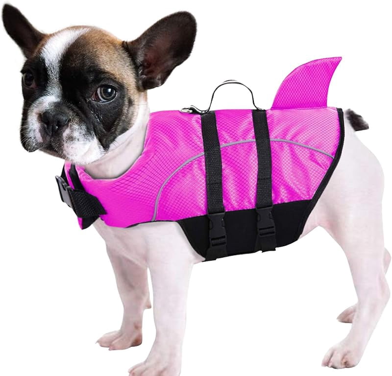Ripstop Dog Life Jacket Shark Life Vest for Dogs, Safety Lifesaver with ...