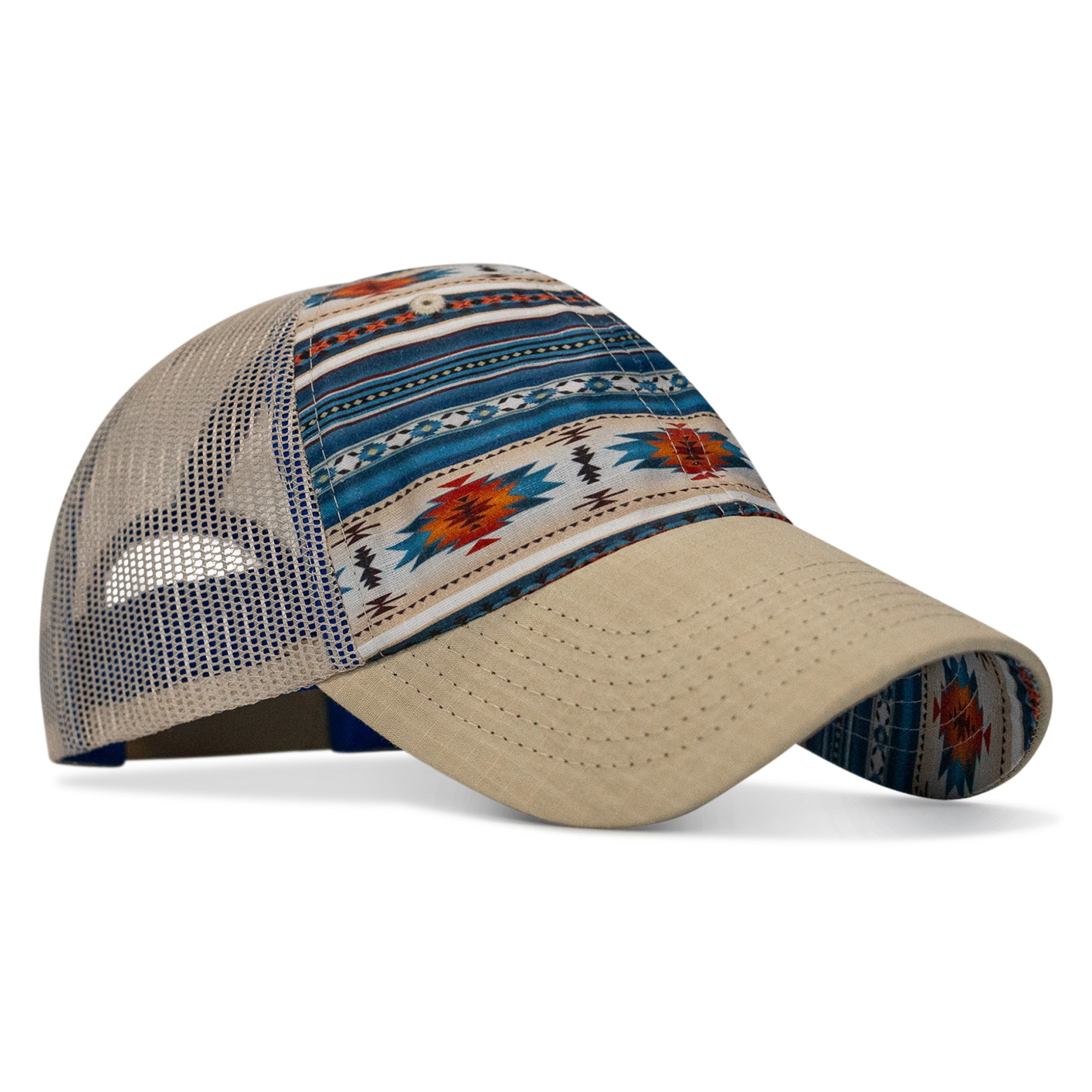 Ripstop Low Pro No Patch Mesh Snapback Hat Cowboy Aztec - Walmart.com