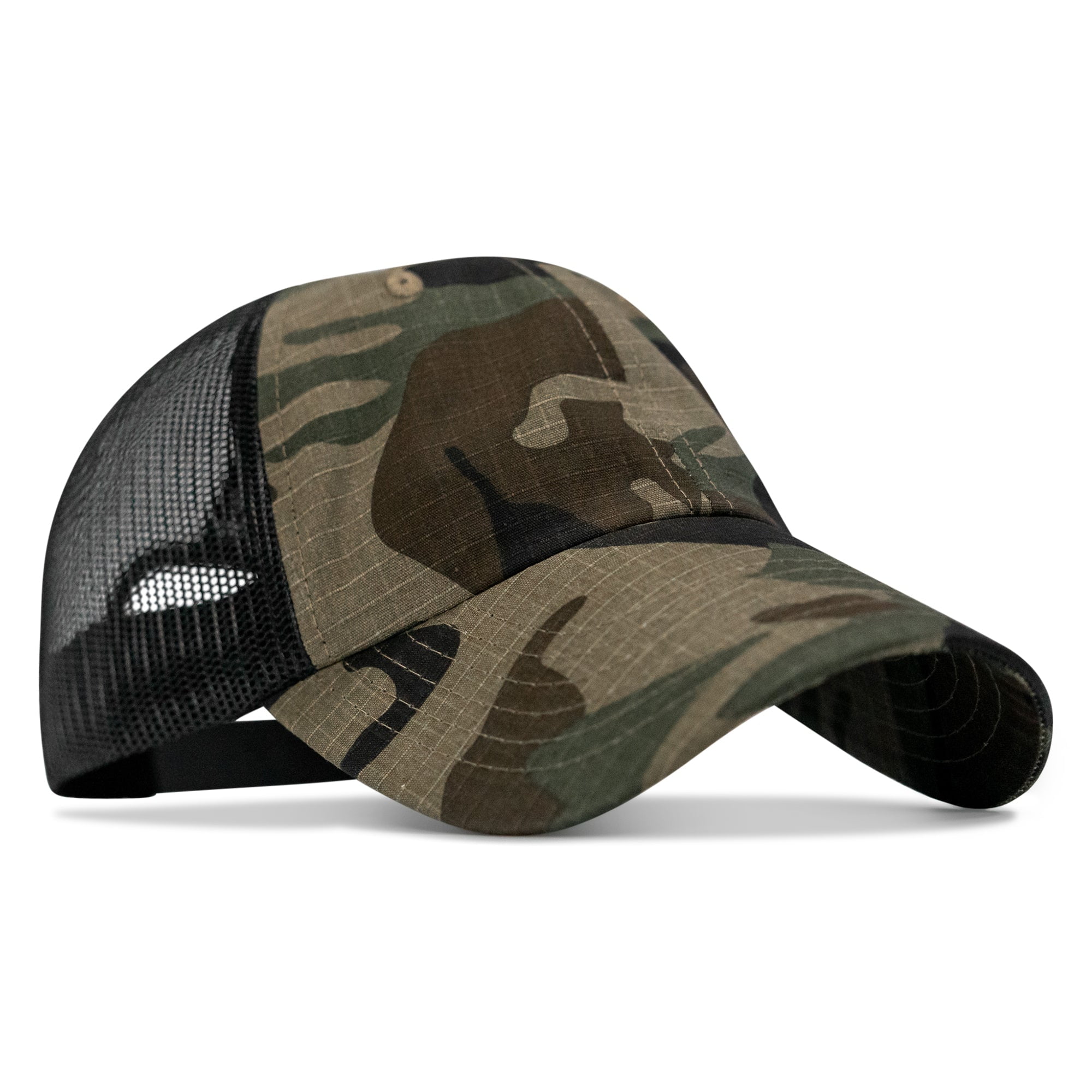Ripstop Low Pro No Patch Mesh Snapback Hat Woodland Bdu Camo - Walmart.com