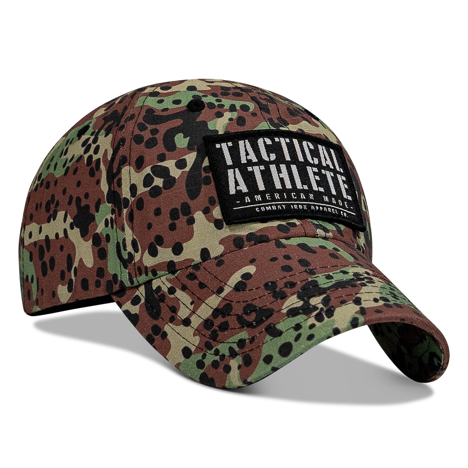 Ripstop Tactical Athlete Patch Low Profile Hat Spotted Woodland Camo ...