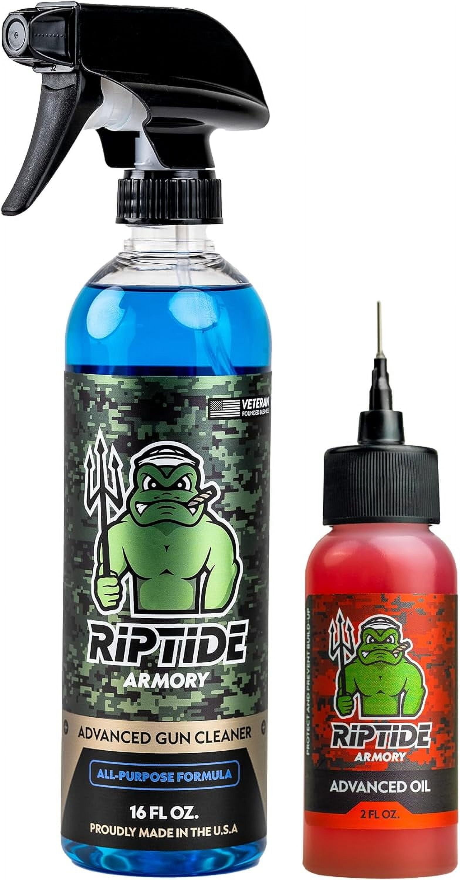 Riptide Armory Advanced Gun Cleaner & Gun Oil Kit - Cleans, Lubes, Protects Targeted Long ...