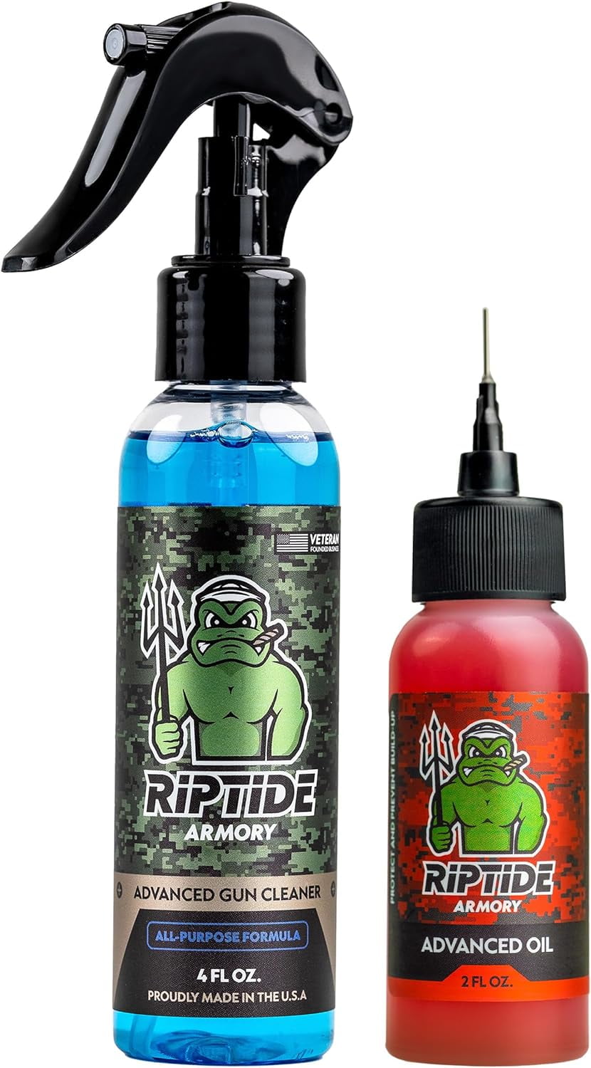 Riptide Armory Advanced Gun Cleaner & Gun Oil Kit - Cleans, Lubes, Protects Targeted Long ...