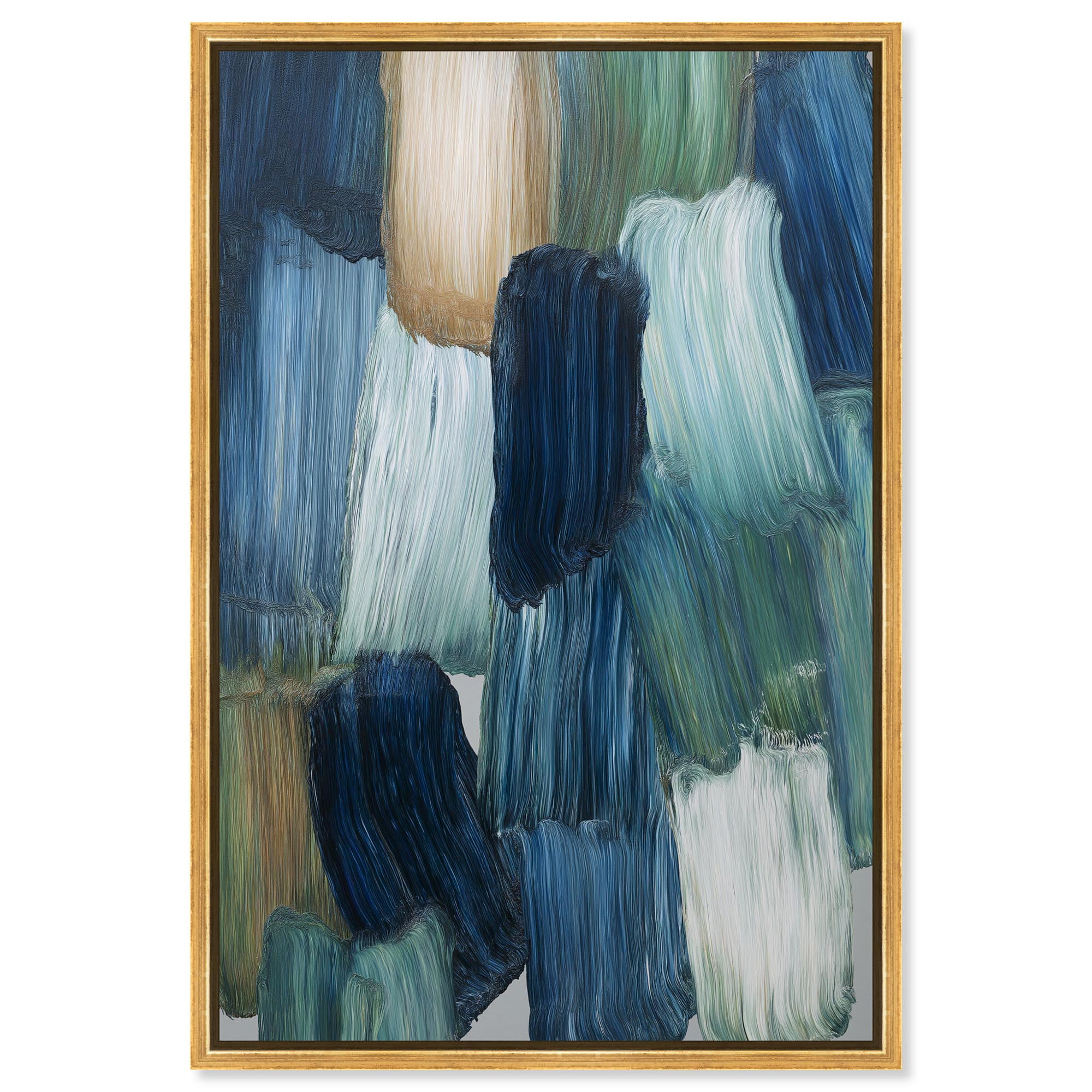 Riptide I Canvas Print Blue Wall Art by Art Remedy, Gold Frame, 20 x 30 ...