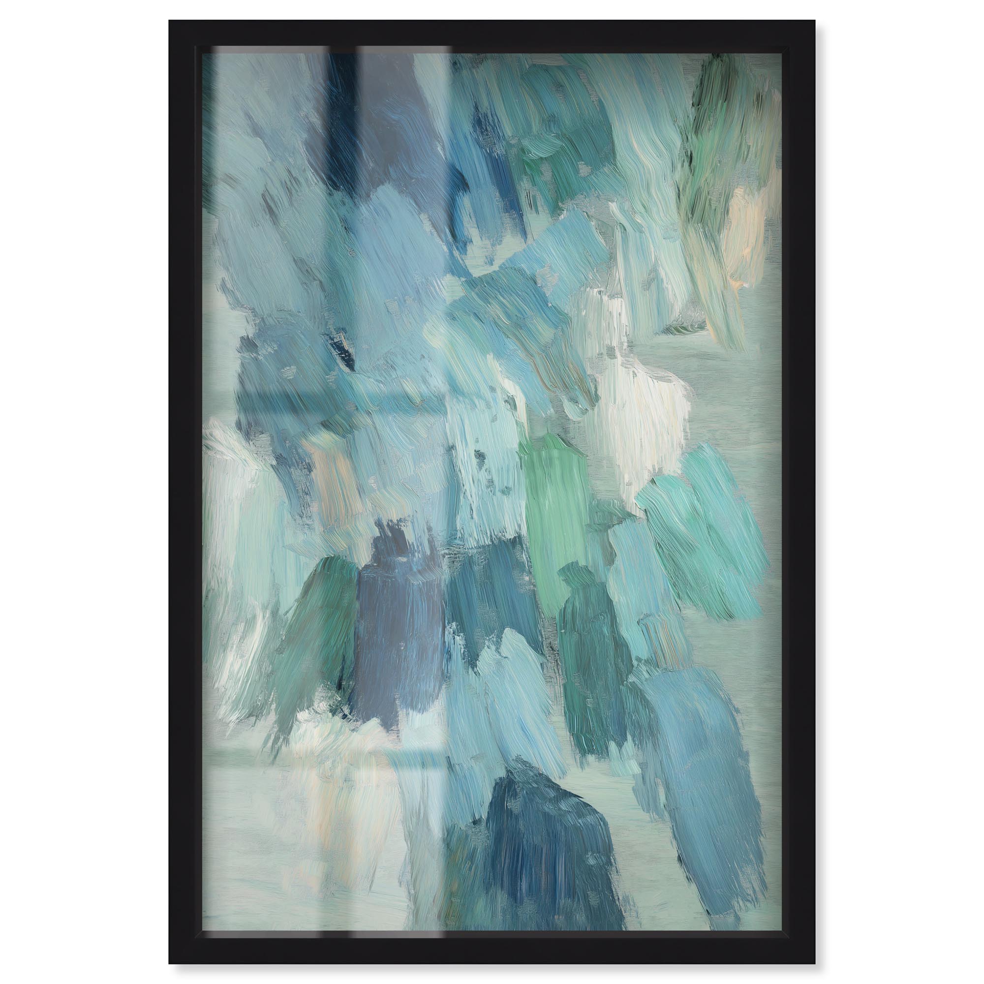 Riptide III Shadowbox Print Blue Wall Art by Art Remedy, Black Frame ...