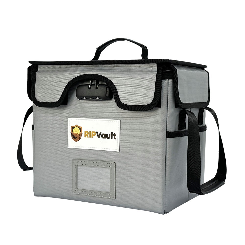 Ripvault Fireproof Document Box with Pre-Labeled File Organizer Folders ...