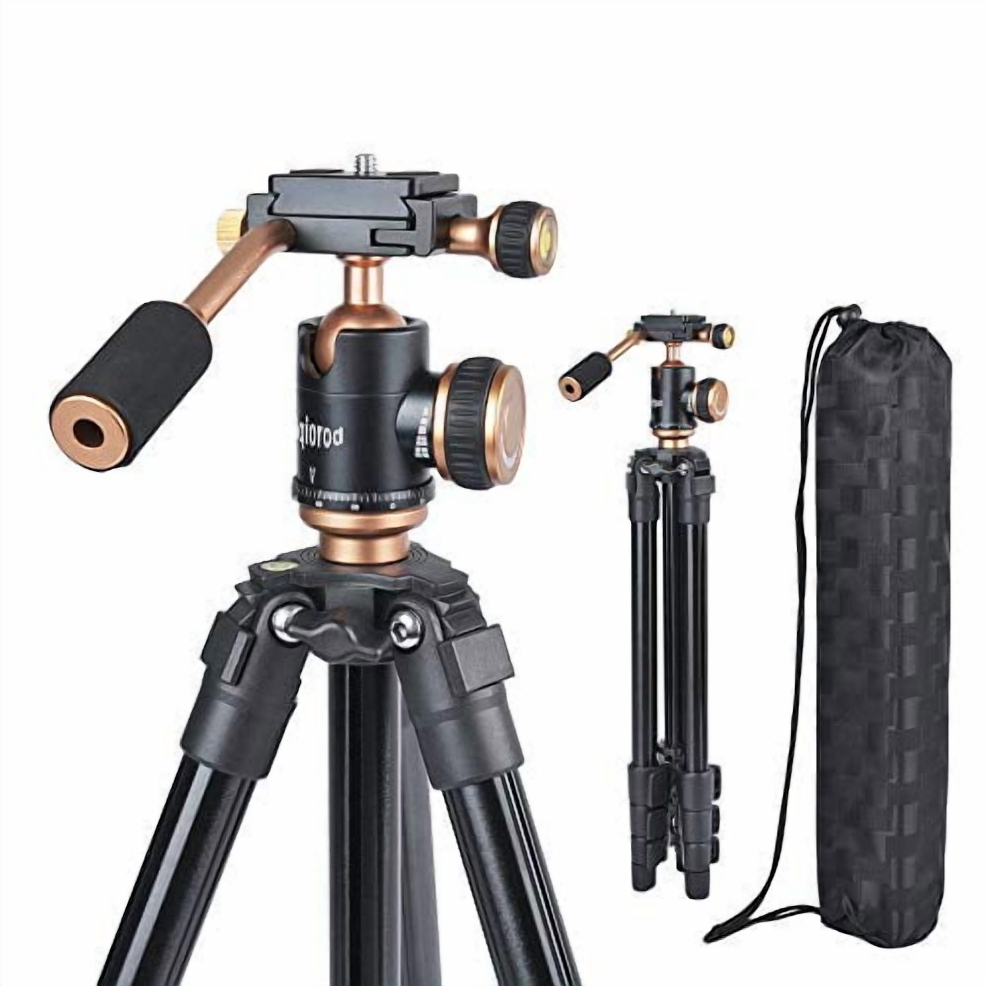 Riqiorod Ring Light Camera Tripod, Travel Tripod 50inch Extendable 360 ...