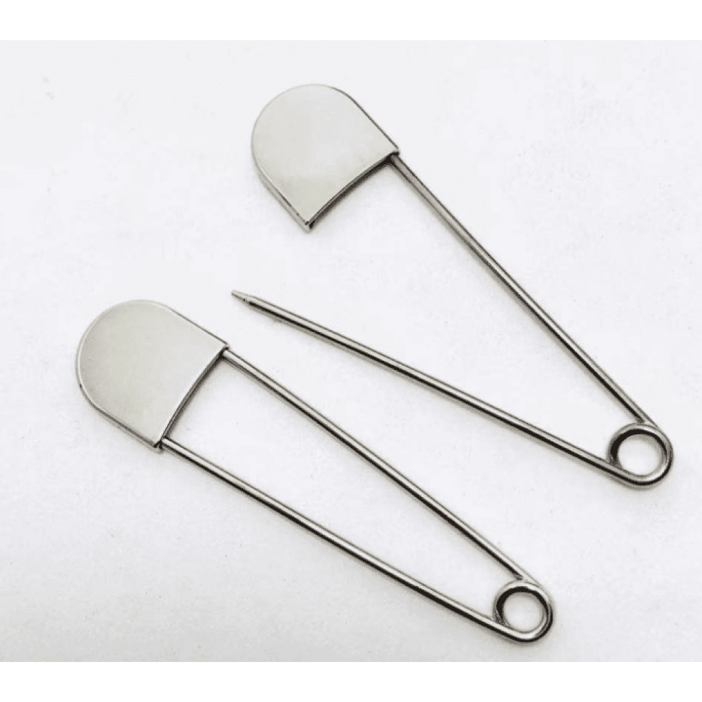Riqueza 2 PCS of 3 Inch Heavy Duty Jumbo Stainless Steel Safety Pins ...