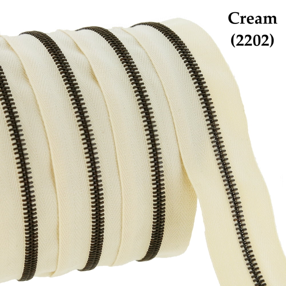 Riri Zipper, Continuous Chain, Combi, Antique Brass Teeth (AM ...