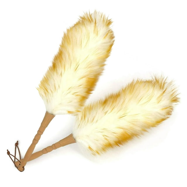 Rirool 2Pack Wooden Handle Wool Duster - Flexible Head - 18.9 inches ...