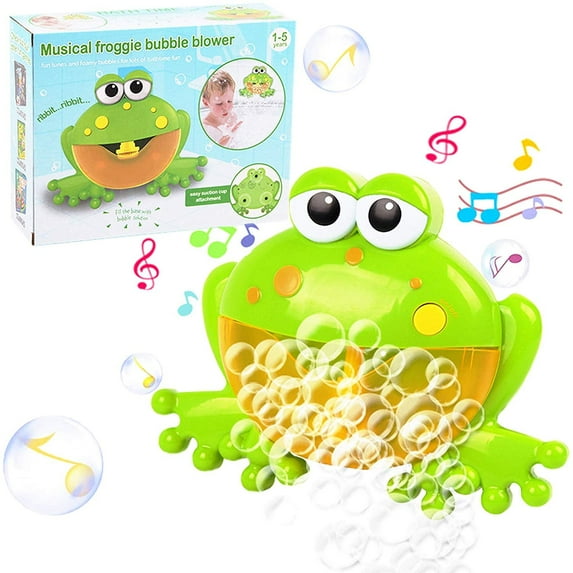 Rirool Baby Bath Bubble Toys Set, Frog Bubble Maker with 12 Music ...