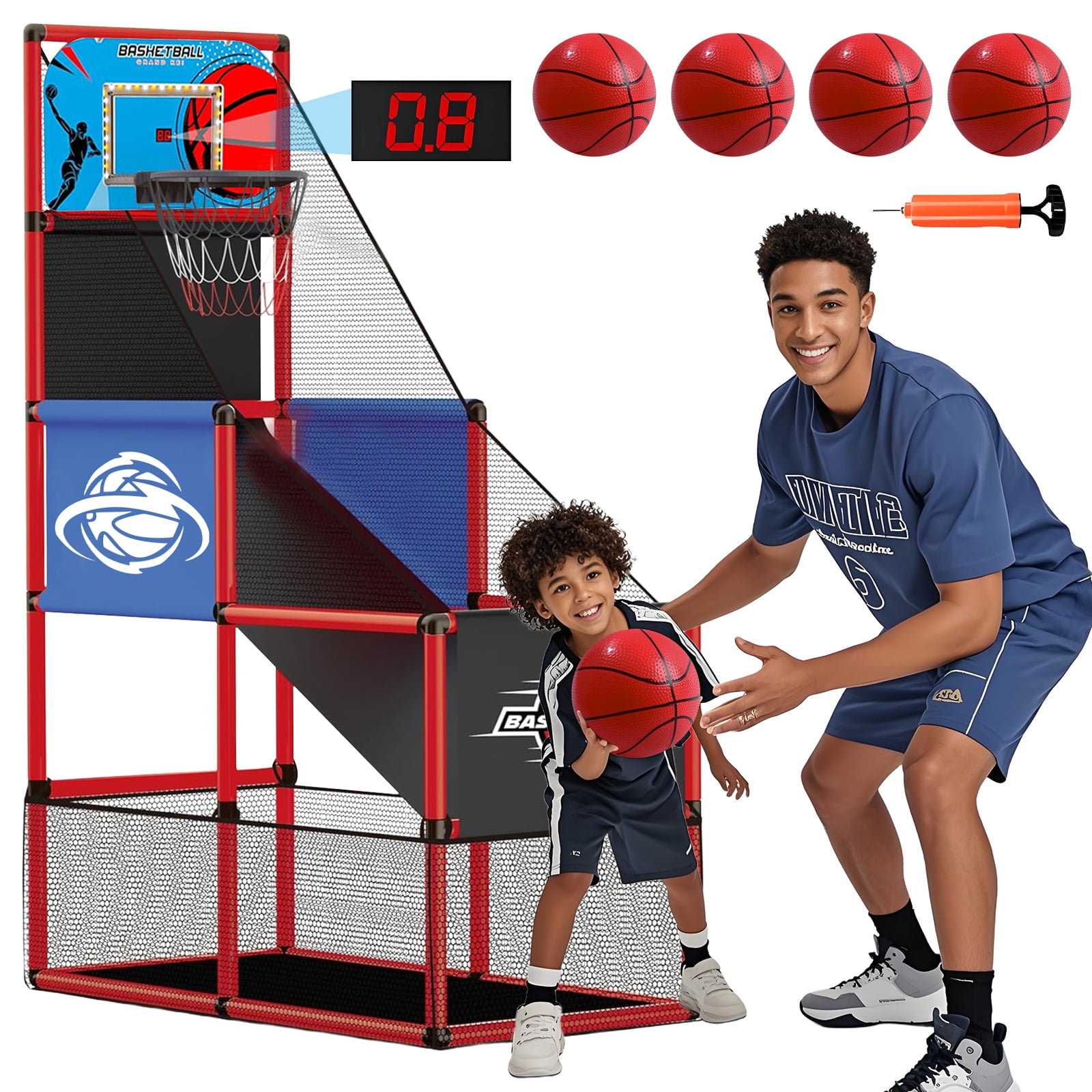 Rirool Kids Basketball Hoop Arcade Game - Indoor/Outdoor Toy with ...