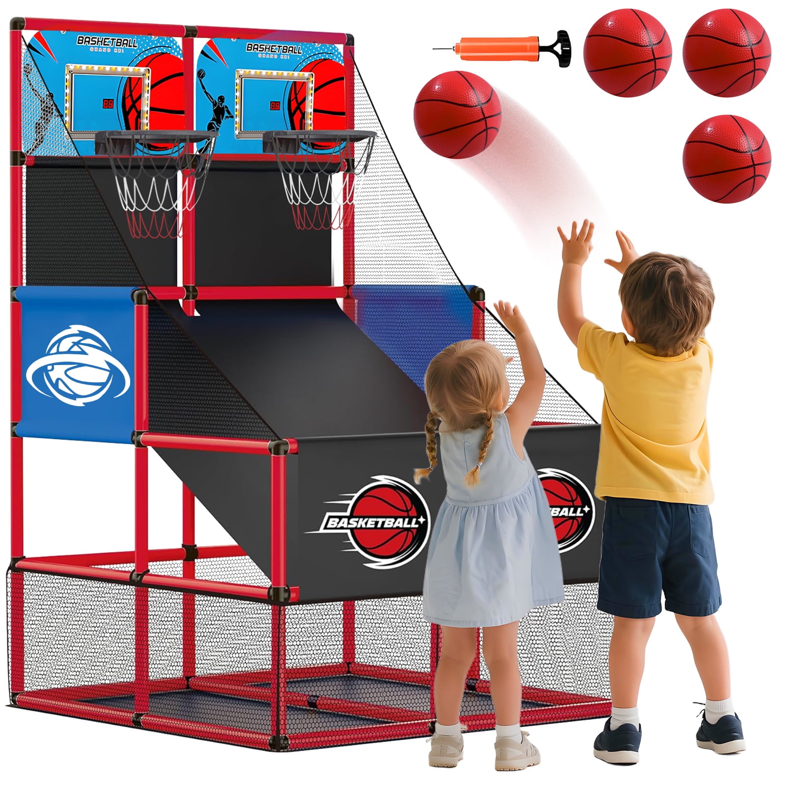 Rirool Kids Basketball Hoop Arcade Game - Indoor/Outdoor Toy with ...