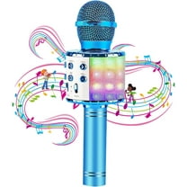 Ledeez Wireless Bluetooth LED Karaoke Microphone Set of 2, Pink ...