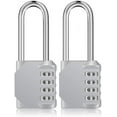 "Rirool Long Shackle Padlocks, Weatherproof 4-Digit Combination Locks ...