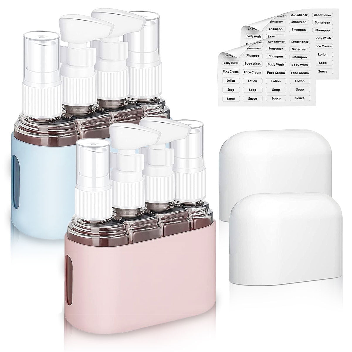 Rirool Leak Resistant Refillable Travel Containers, Portable 8 Pack for ...