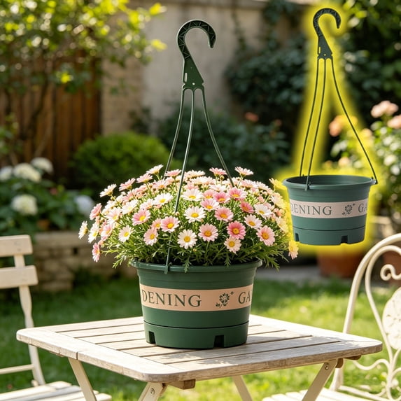 Rirozkan Hanging Plastic Planter Pot, Self-Watering Hanging Basket For ...