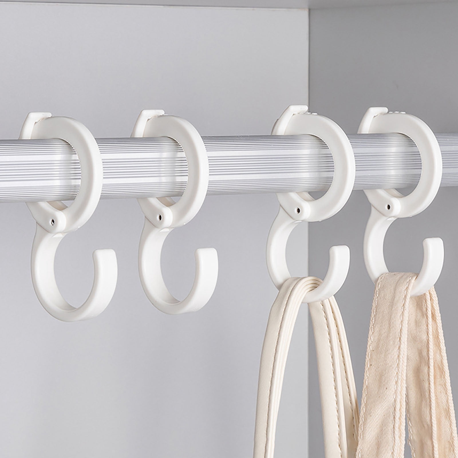 Rirozkan S Shape Hook, Heavy Duty Plastic Hooks for Hanging, No Drill ...