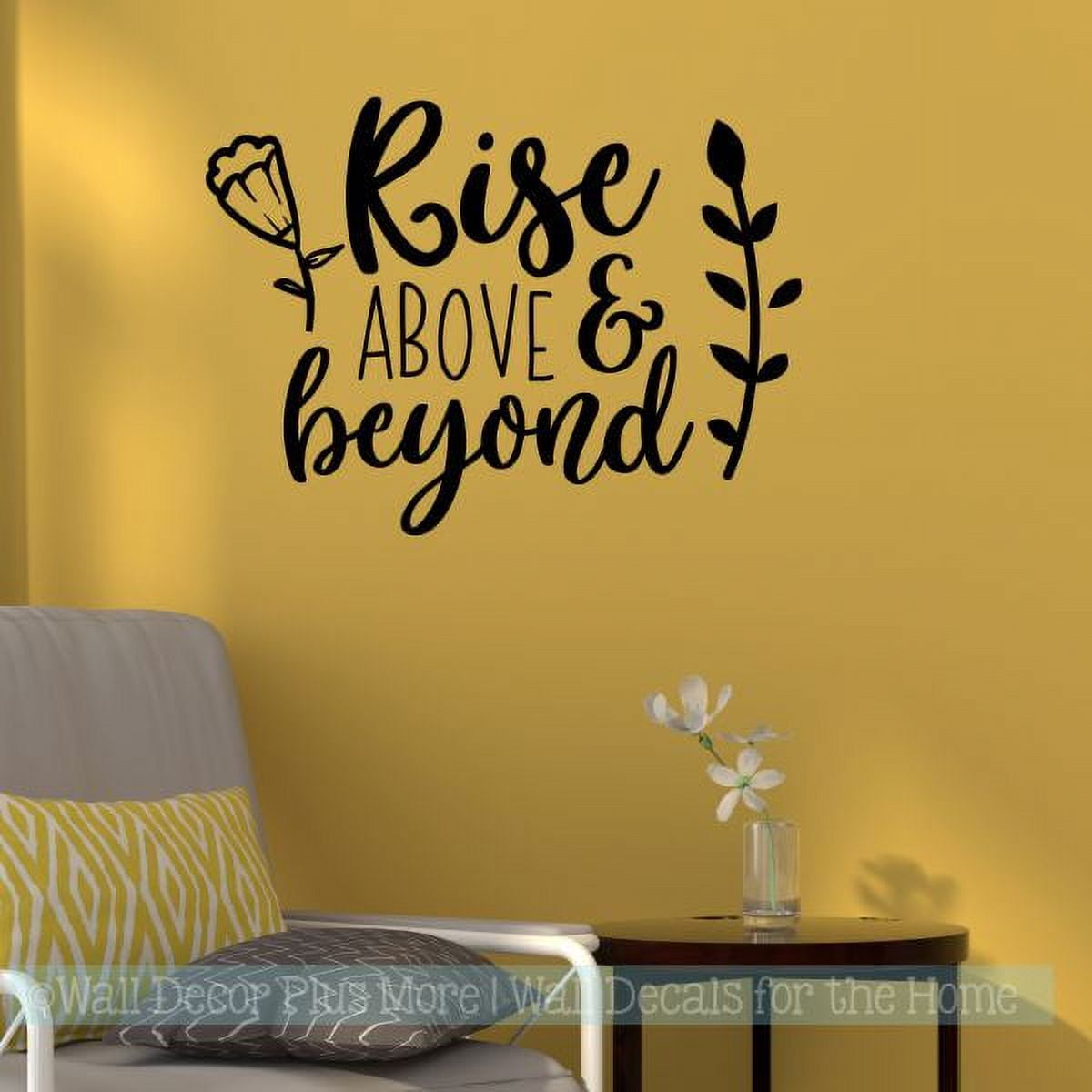 Rise Above Beyond Wall Art Decor Words Inspirational Decal Sticker ...