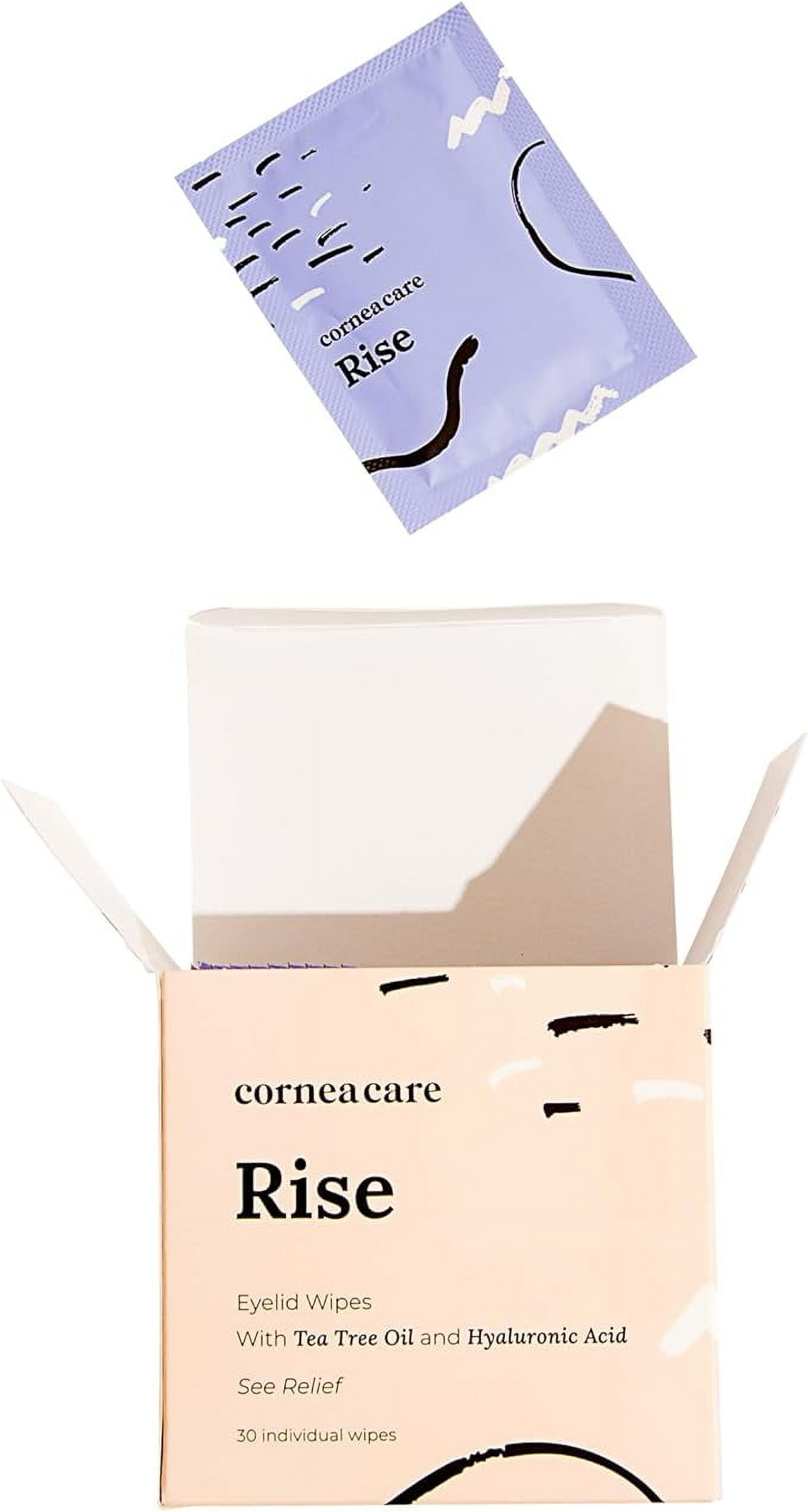 Rise - Eyelid Wipes, w/Tea Tree Oil & Hyaluronic Acid | Eyelid Wipe ...