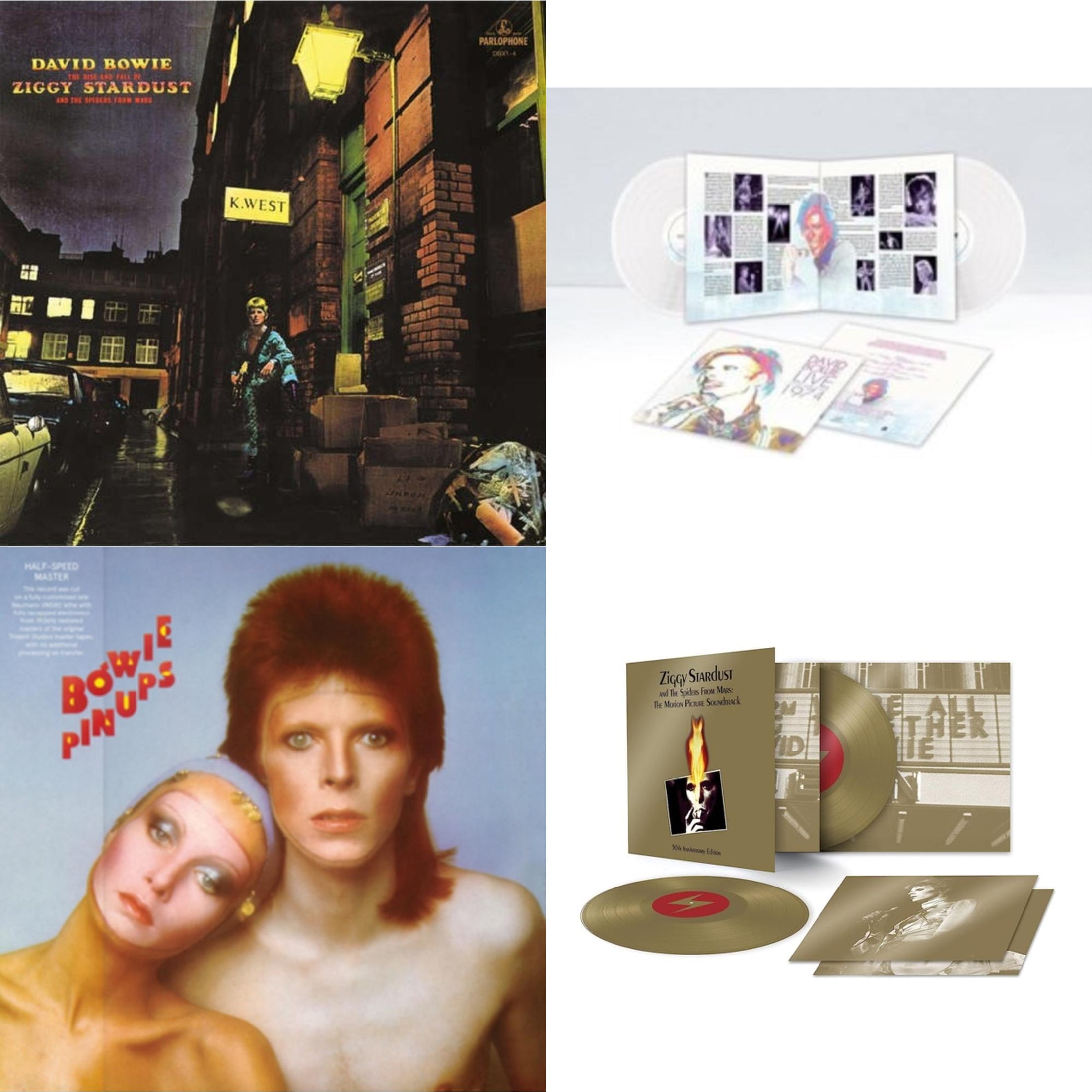 Rise & Fall Of Ziggy Stardust (2012 Remaster) & Live Los Angeles 1974 (White LP Vinyl/Limited ...
