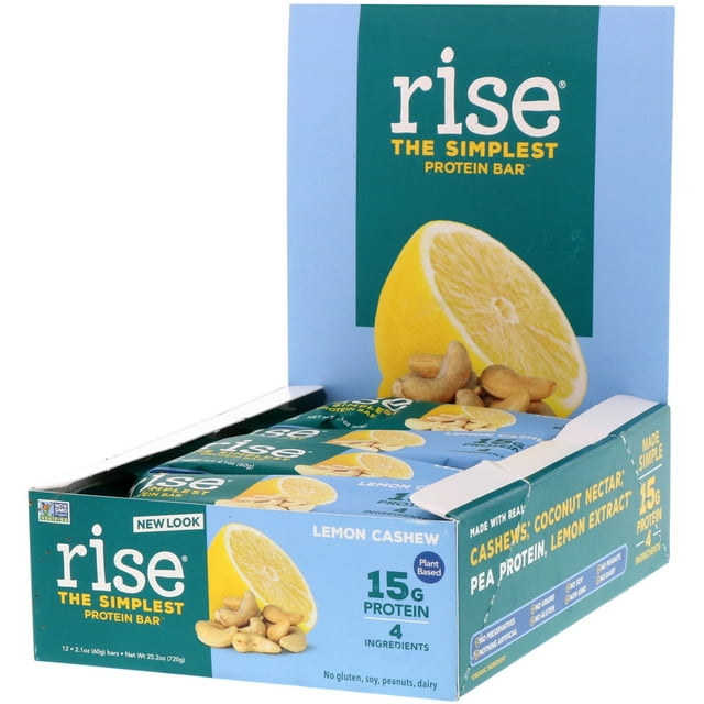 Rise Foods Protein Plus Bar, Lemon Cashew, 2.1 Oz - Walmart.com