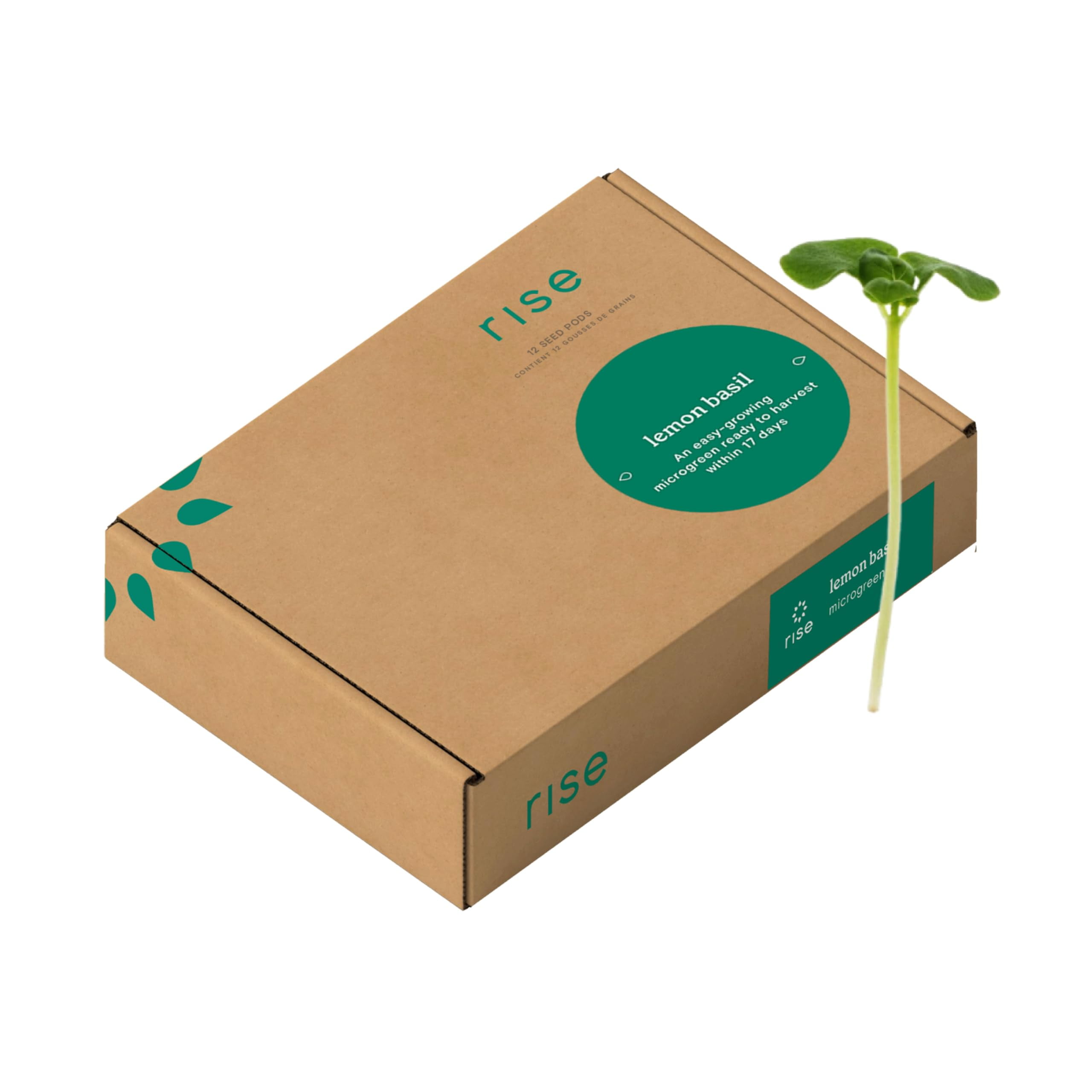 Rise Gardens Basil Lemon Microgreens Pod Kit, Microgreen for Planting ...