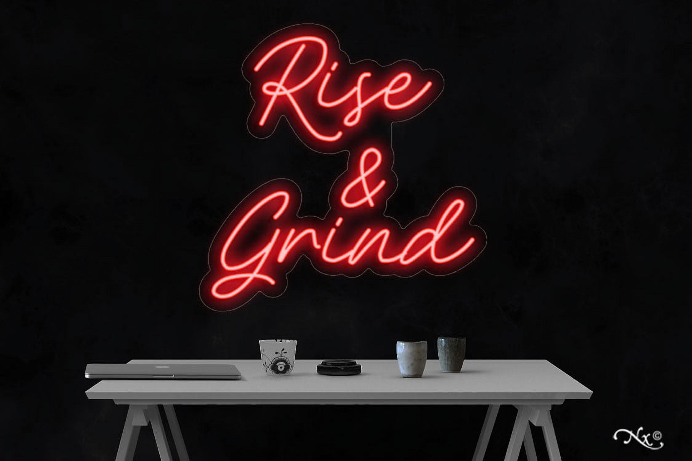 Rise & Grind-LED Neon Sign Made in USA - Walmart.com
