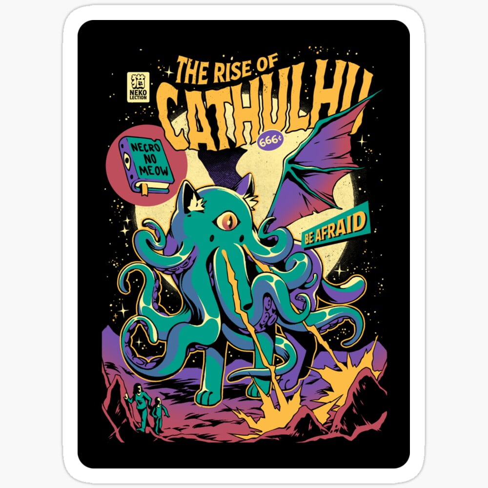 Rise Of Cathulhu Sticker Phone Decal Water Bottle Stickers Car Decals ...