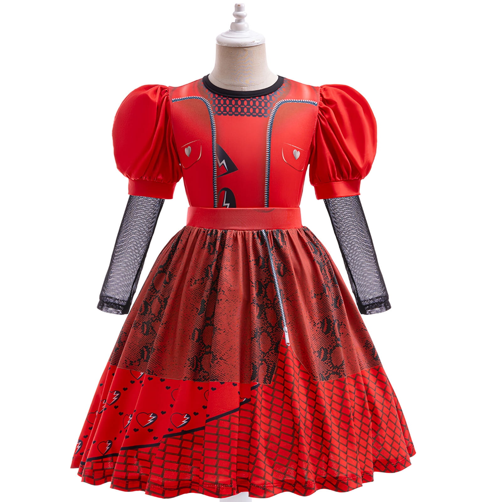 Rise Princess Red Costume for Girls Halloween Christmas Red Party Dress ...