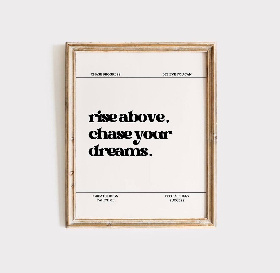 Rise Above Quote Wall Art Print, Above Couch Art, 1% Better Everyday ...